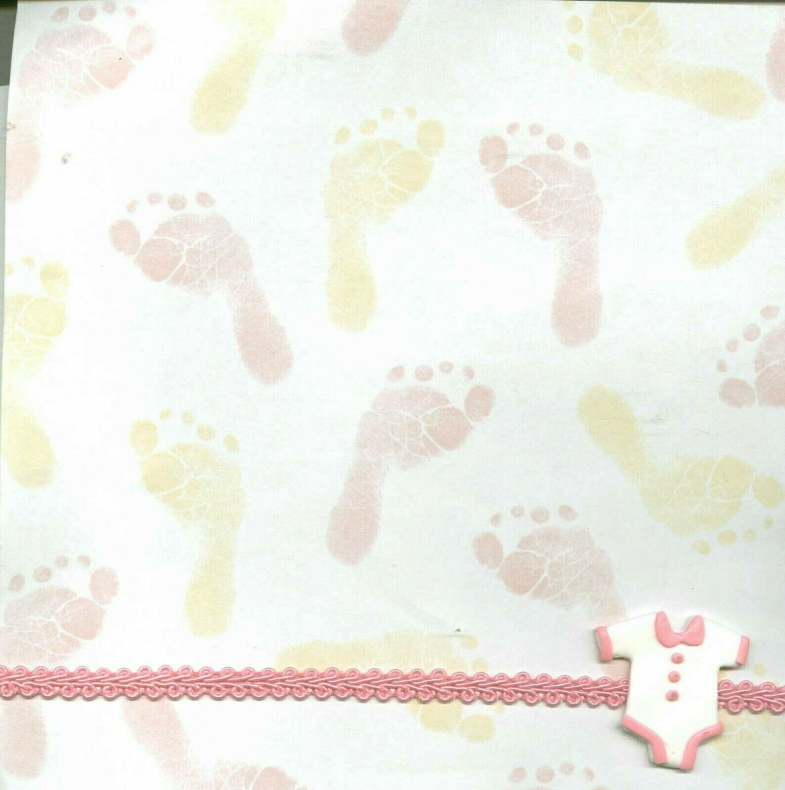 Baby Girl Footprints Background