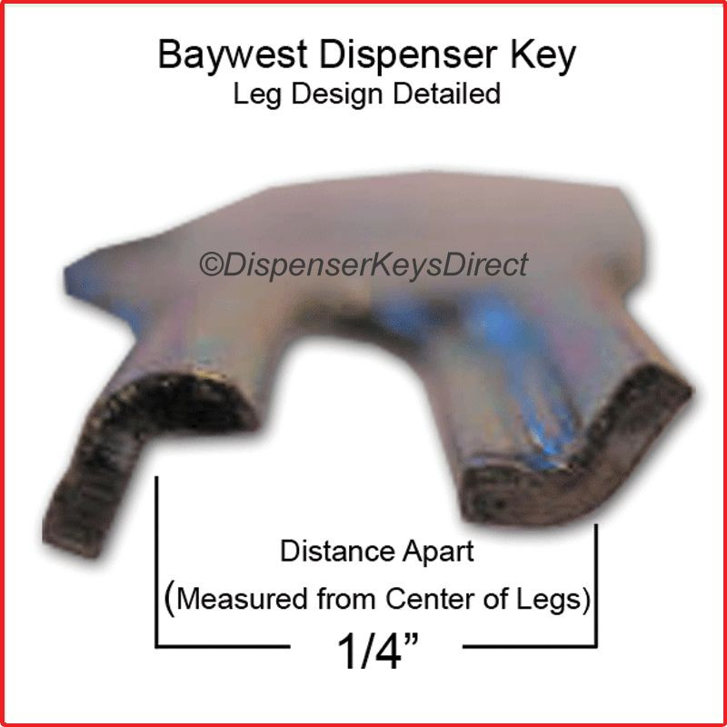 Baywest Dispenser Key for Paper Towel & Toilet Tissue Dispensers (2/pk ...