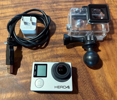 GoPro HERO4 Action Camera - Silver. Llightly Used, RAM Ball Mount, No ...