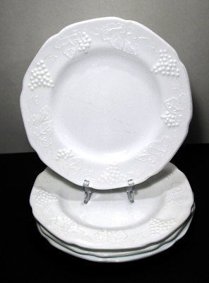 4 Indiana Colony Harvest Grape Dinner Plates 9 3/4" Milk Glass ...
