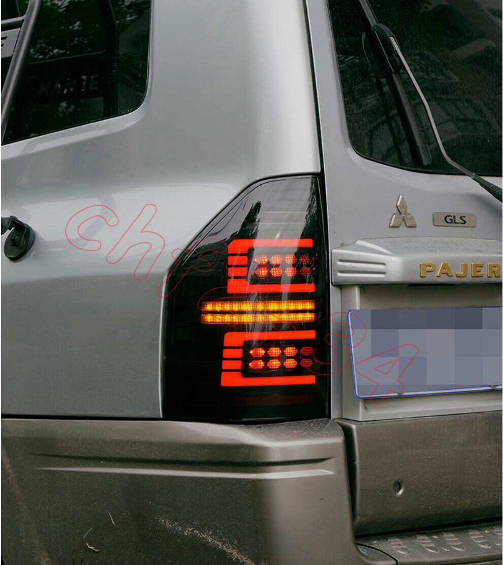 Smoke Black LED Rear Lamps Taillights*2 For Mitsubishi Pajero Montero ...