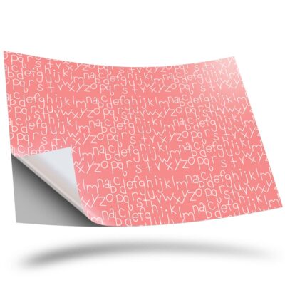 1 x Vinyl Sticker A2 - Pink English Letters Alphabet Kids Learning ...