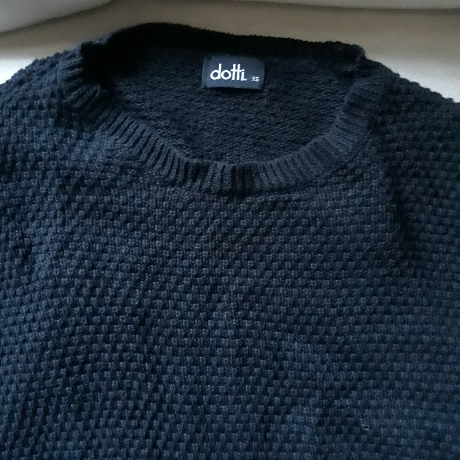 Dotti Oversized Black Knit Jumper / Sweater - Size XS [Suit S, 6, 8, 10 ...