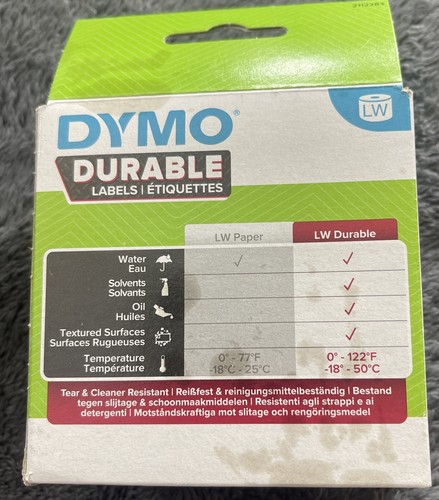Dymo Durable Label LW Ribbon White Plastic 25x54mm roll | eBay