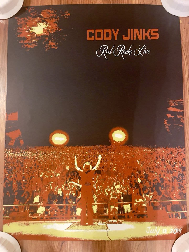 Cody Jinks Red Rocks 7/13/19 Poster | eBay