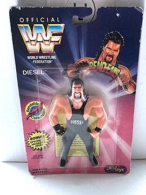 Official WWF DIESEL Bend-Ems Wrestling Action Figure WWE 1994 JusToys ...