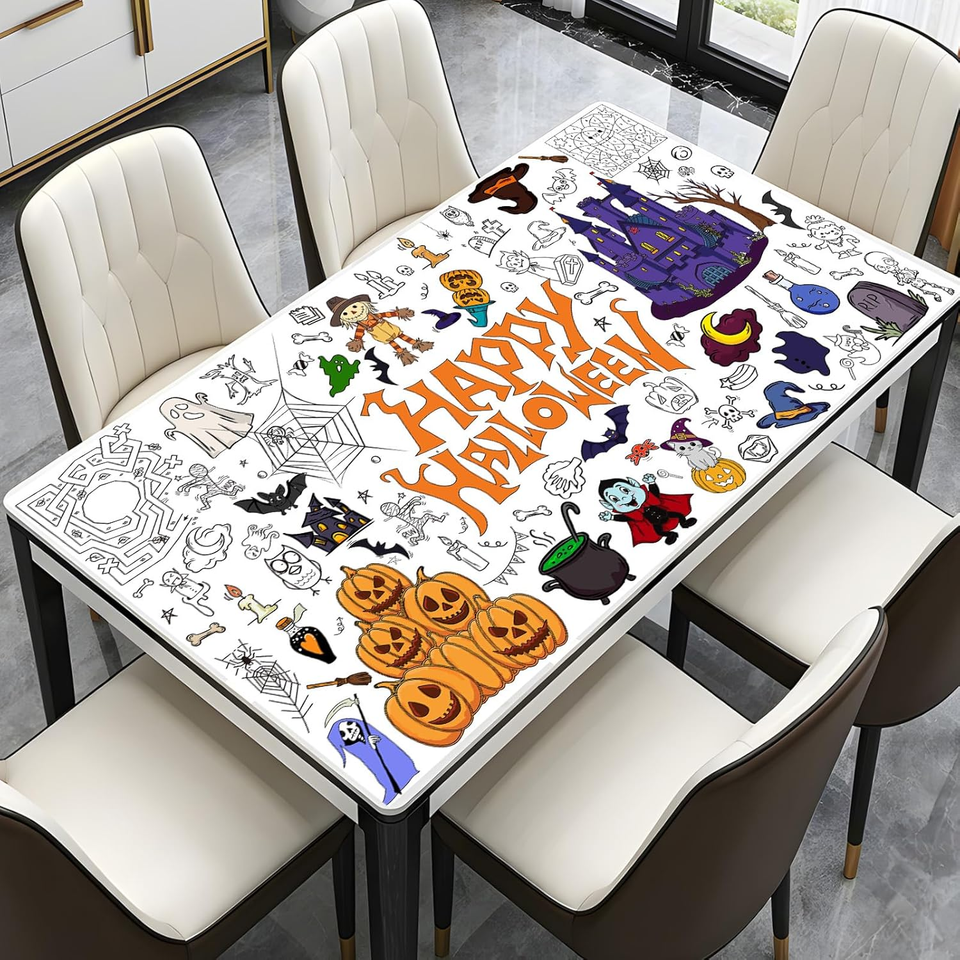 Giant Halloween Coloring Poster - 31 X 72 Inch Large Happy Halloween ...