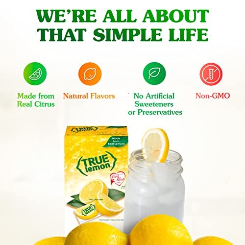 TRUE LEMON Water Enhancer Bulk Dispenser 100 Count Pack of 1 0 Calorie ...