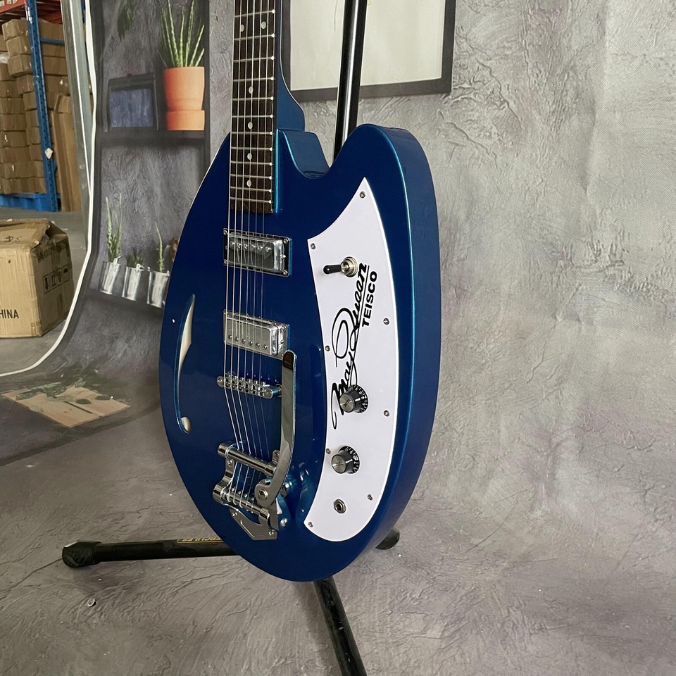 Custom Teisco 6Strings Solid Body Electric Guitar Semi-Hollow Body HPL ...