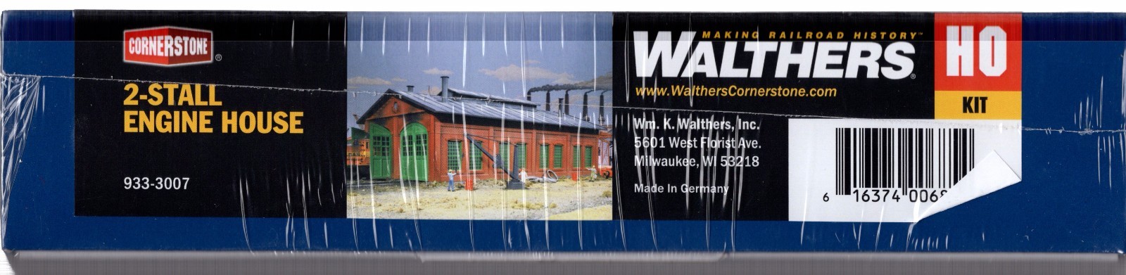 HO Scale Walthers Cornerstone 933-3007 2-Stall Enginehouse Building Kit ...