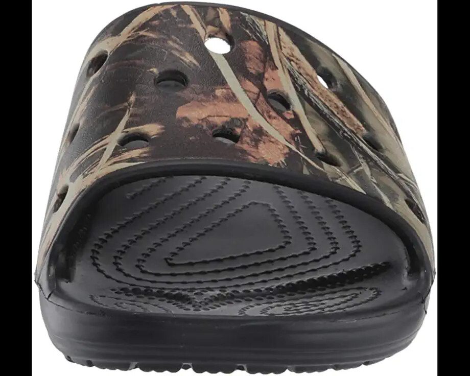 Crocs Men's 8 Women's 10 Classic Realtree Slides Black Camoflauge Camo ...