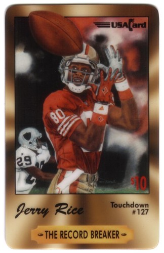 $10. Jerry Rice Touchdown #127 - 1994 Record Breaker - 49ers TEST 1 ...