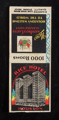 1930s DIAMOND QUALITY Rice Hotel Now with Bruce Carter 1000 Rooms ...