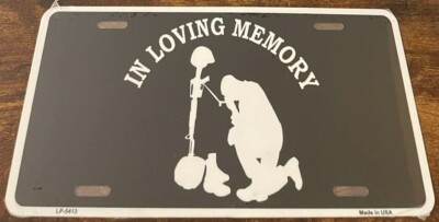 In Loving Memory Soldier Memorial License Plate Fallen Hero Veteran ...