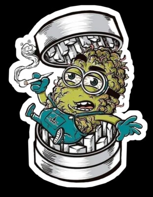 420 Funny Weed Vinyl STICKER 3.5 Inch Decal Nug Adult Cartoon Indoor ...