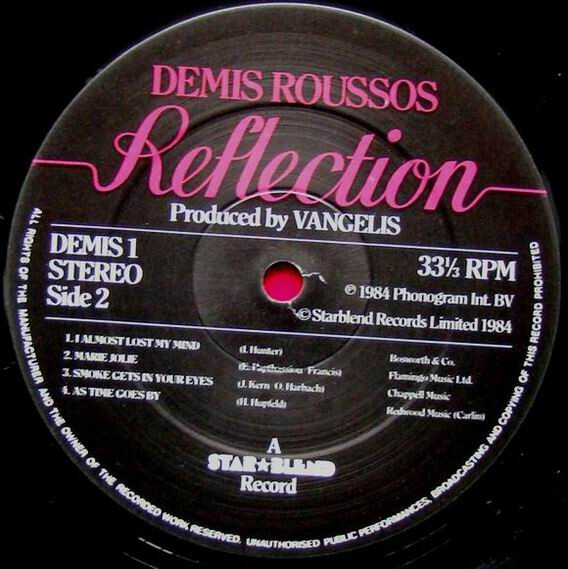 'Demis Roussos - Reflection' LP, Album Vocal 1984 VG/VG | eBay