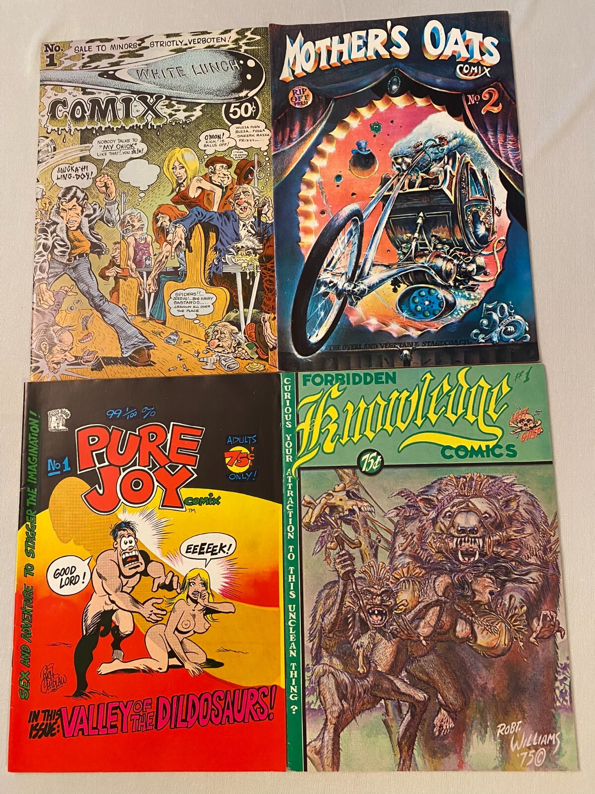 Lot of 4 underground comix, all 9.0 VF/NM, 1972-1975 | eBay
