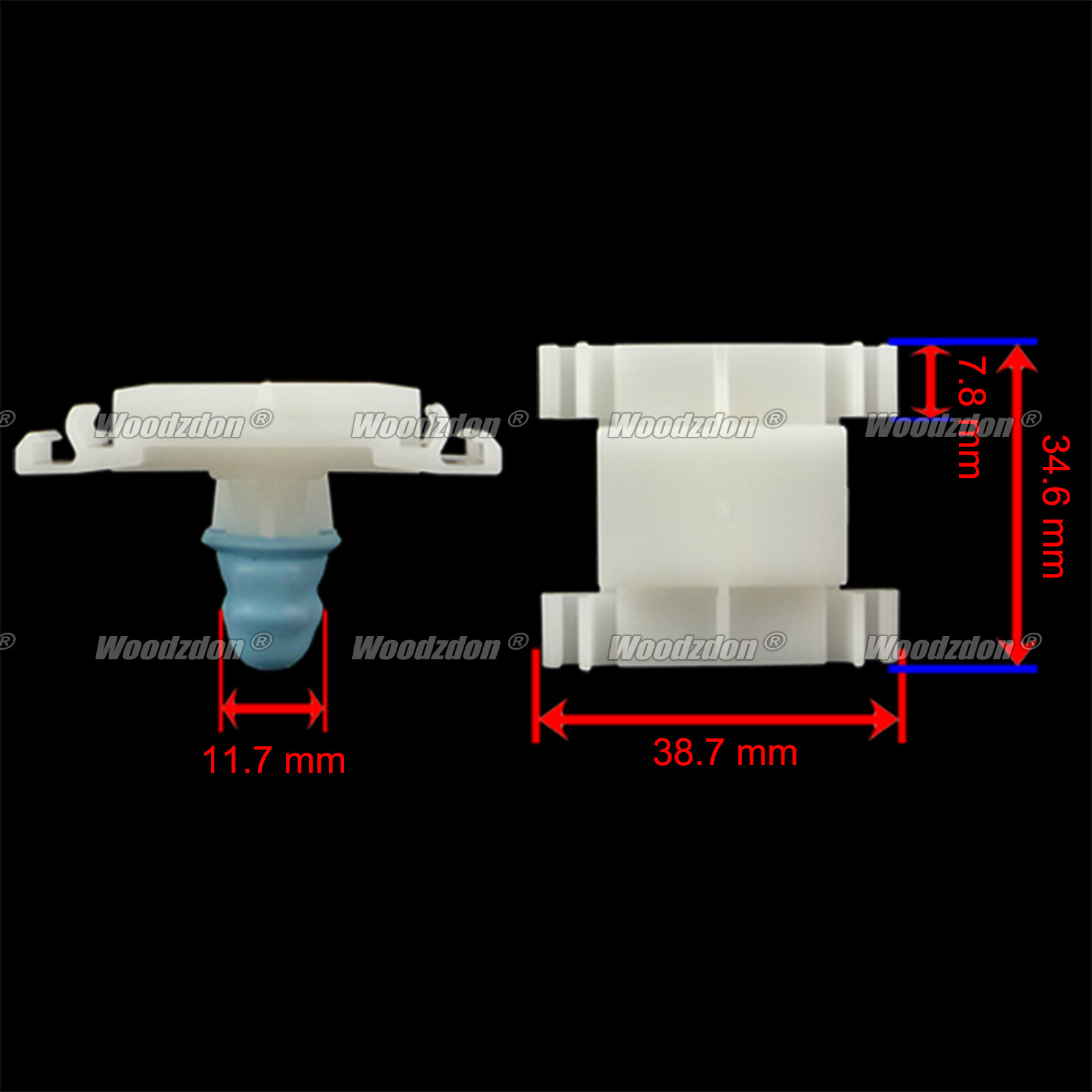 5 Door Moulding Clip Nylon Retainer W/Rubber Grommet For VW Cabrio 1H0 ...
