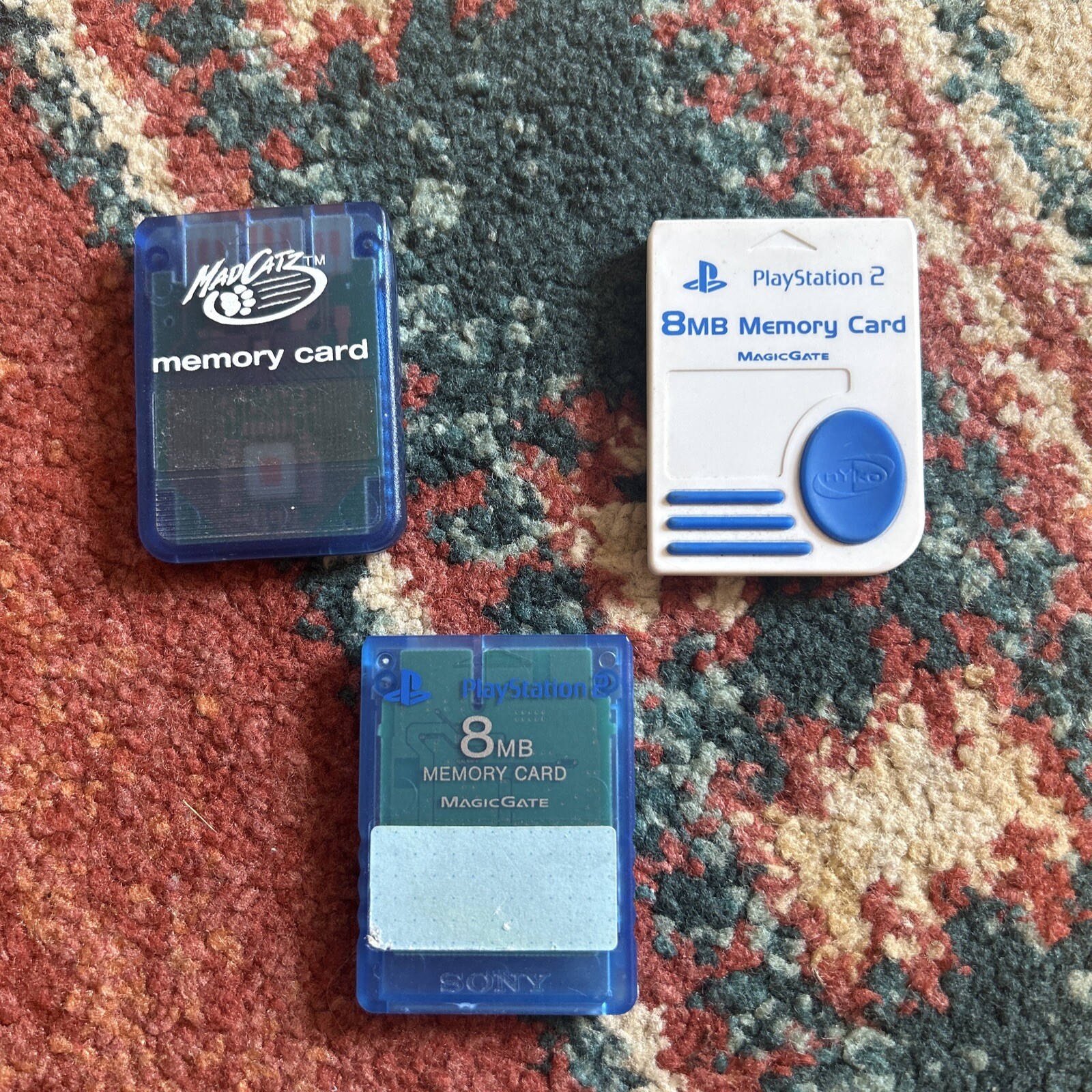 Ps2 PlayStation 2 8mb Memory Card Lot Of 3 Blue | eBay