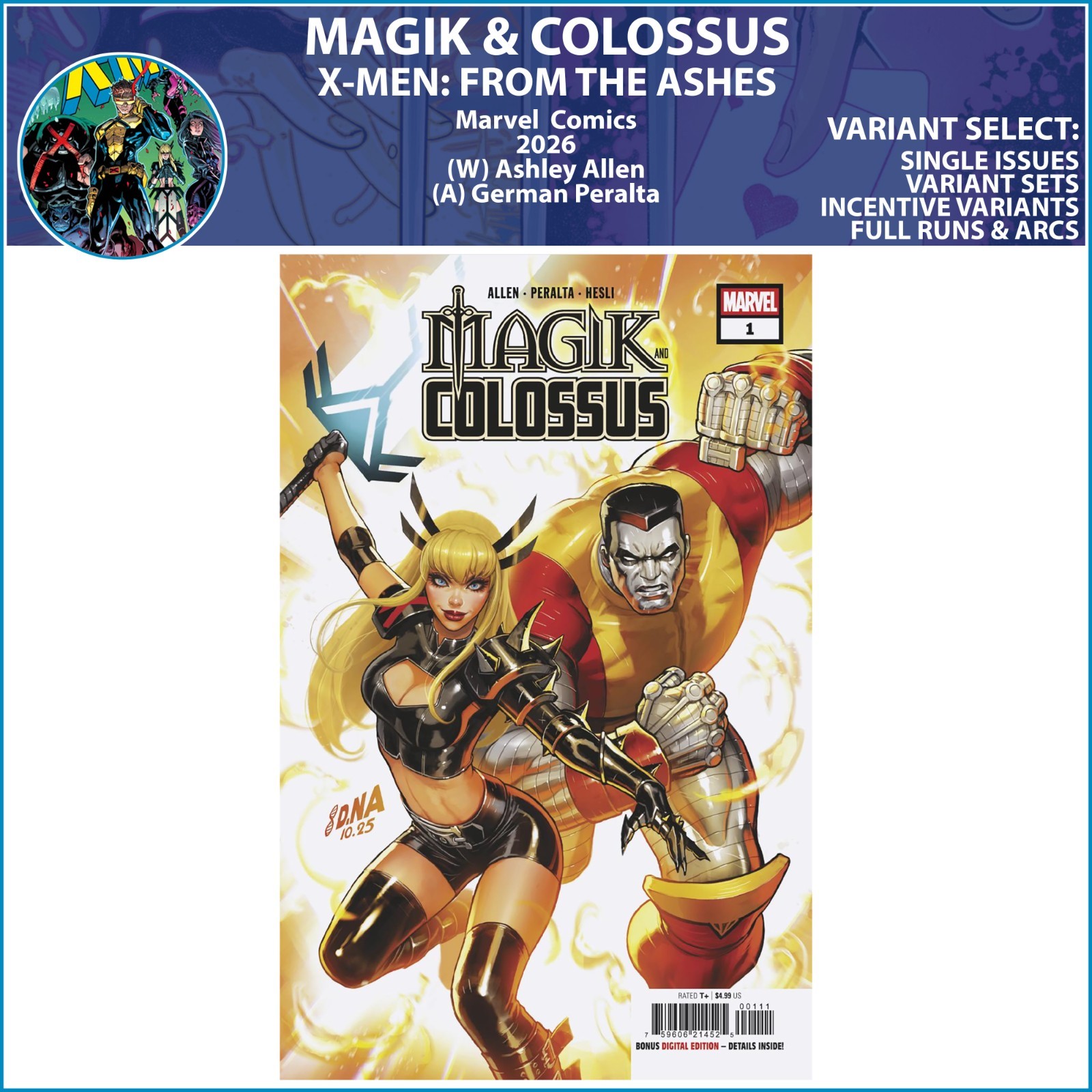 Magik & Colossus (2026) #1 Marvel Comics COVER SELECT | eBay