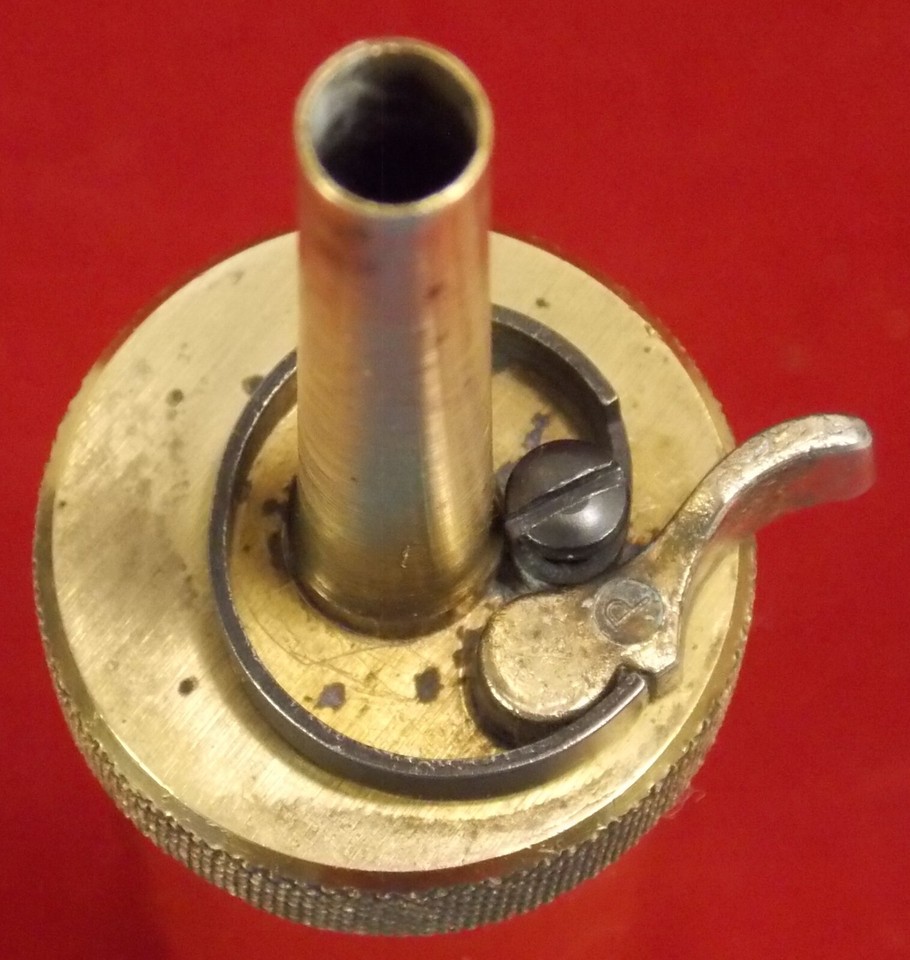 Vintage Brass CVA Black Powder Flask W/Trigger Dispenser Made In Italy ...