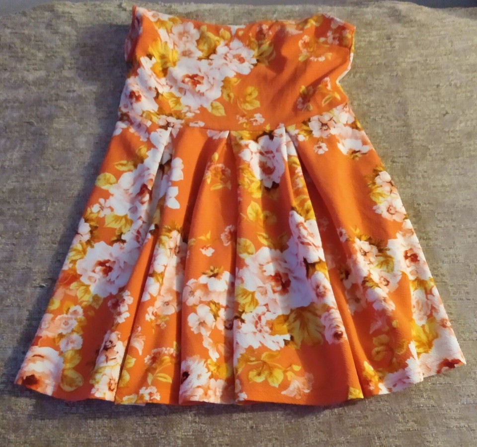 White Mark Midi Dress Size XL Sleeveless Swing Floral Wedding Dinner ...