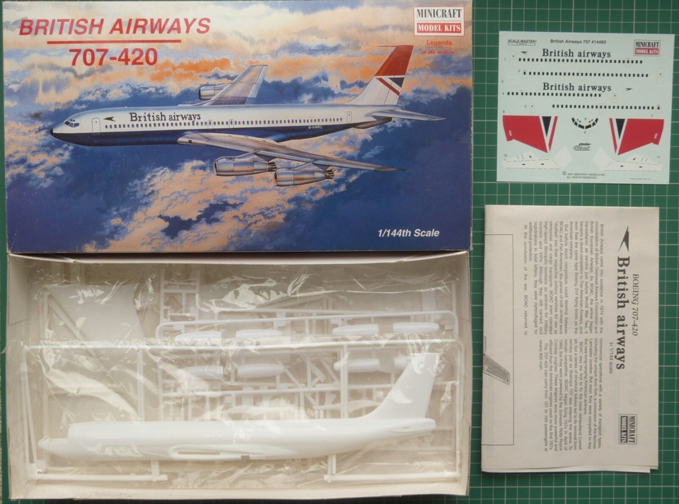 oop Minicraft 14485 1/144 Boeing 707 - 420 British Airways - RR Conway ...
