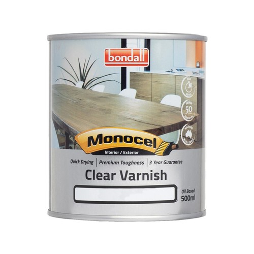 Bondall 500ml Clear Ultra Gloss Monocel Timber Varnish | eBay