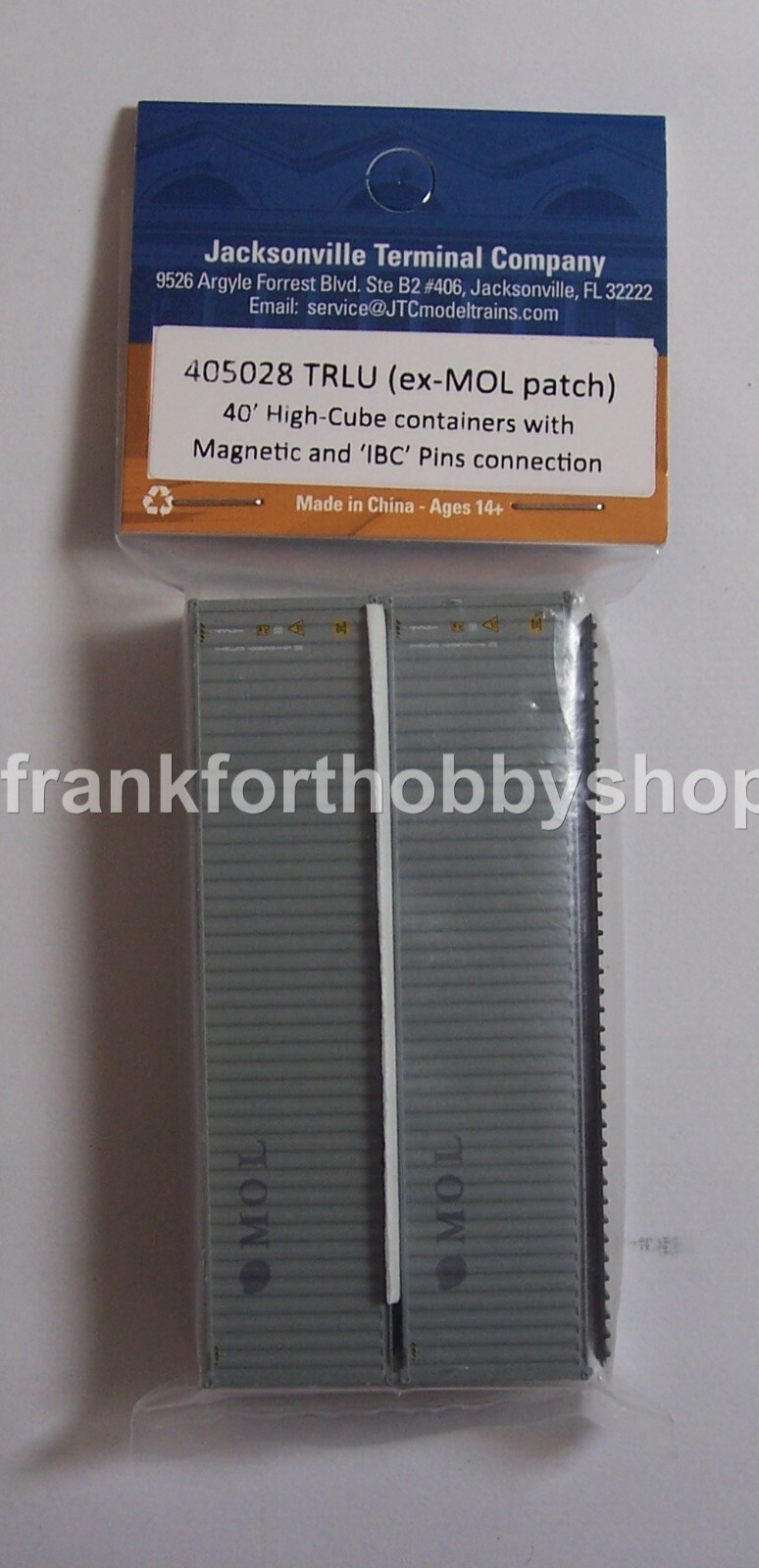 JTC #405028 TRANSAMERICA TRLU-ex-MOL Patch– 40' HIGH CUBE containers ...