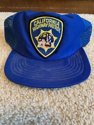 Vintage California Highway Patrol Snapback Trucker Hat Mesh Made In The ...