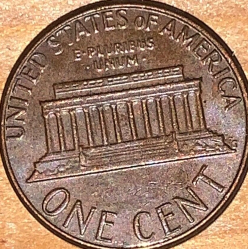 1981 D Lincoln Memorial Penny Coin Obverse DDOR RD Error Rare Filled ...