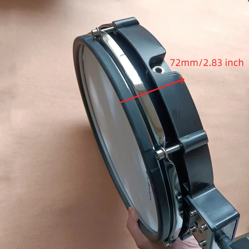 Lemon 12 Inch Black Sparkle Mesh Tom Snare Drum for Roland Alesis Kits ...