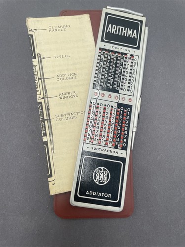 Vintage Germany Addiator Calculator Machine With Case And Stylus | eBay