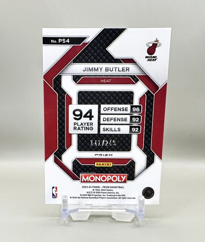 2023-24 Panini Monopoly Prizm #PS4 (Brown Prizm) JIMMY BUTLER [141/250 ...