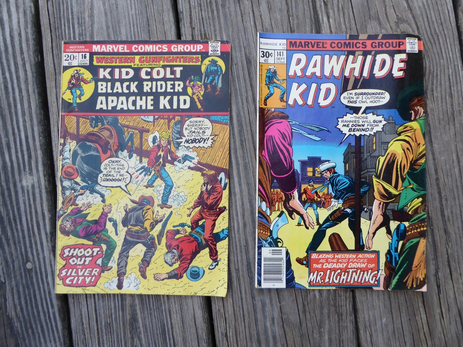Lot of 2 - Comic Books 1970's - Rawhide Kid - Kid Colt, Black Rider, Apache Kid | eBay