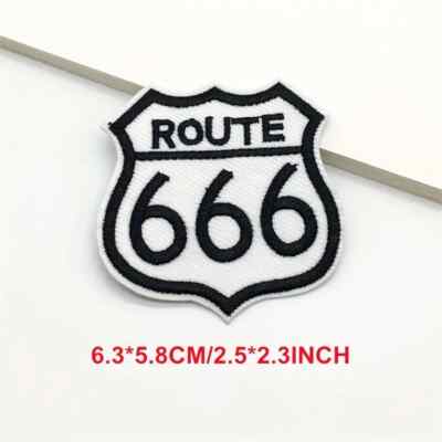 Route 666 Embroidered Iron-on Patch | Motorcycle Humor | eBay