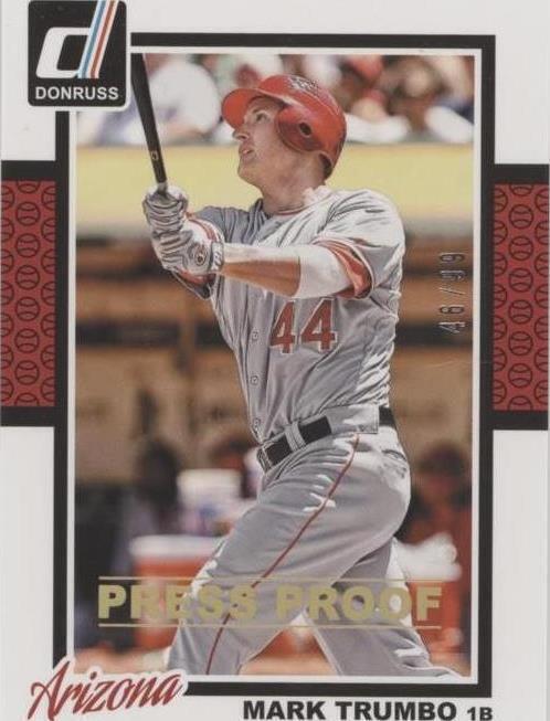 2014 Panini Donruss - Mark Trumbo #99 Press Proof Gold /99 for sale ...