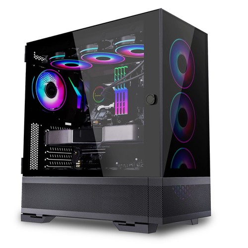 PC Gaming Computer Case ATX E-ATX, iONZ KZ-V, Tempered Glass Aether ...