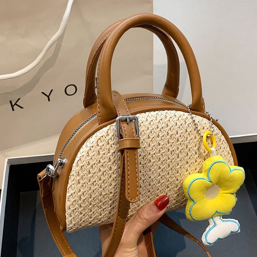 Trendy Street Style Woven Shell Bag For Women 2024 New Spring Casual ...