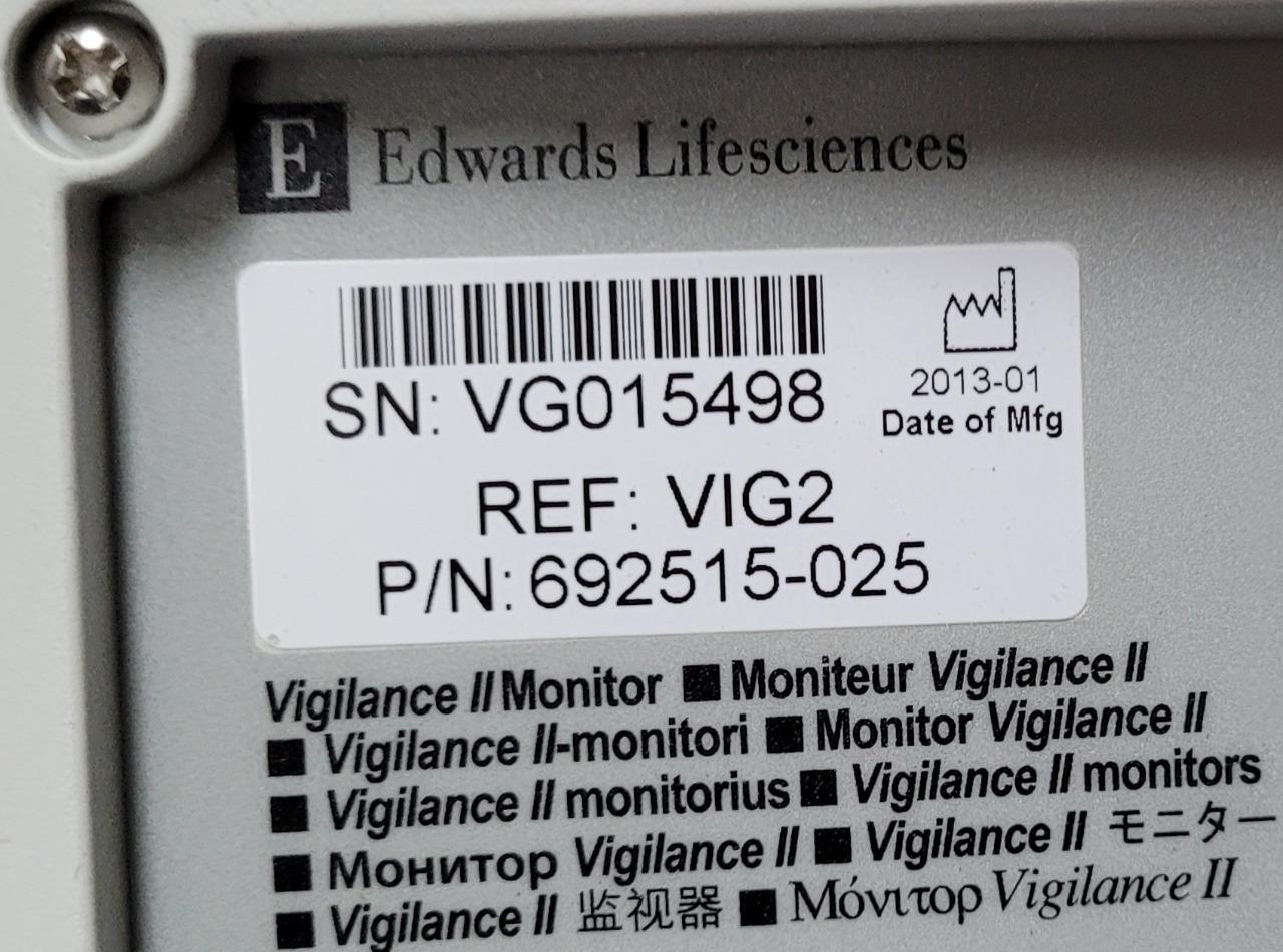 EDWARDS VIGILANCE II 692515-025 VGI-2 PATIENT MONITOR ! F | eBay