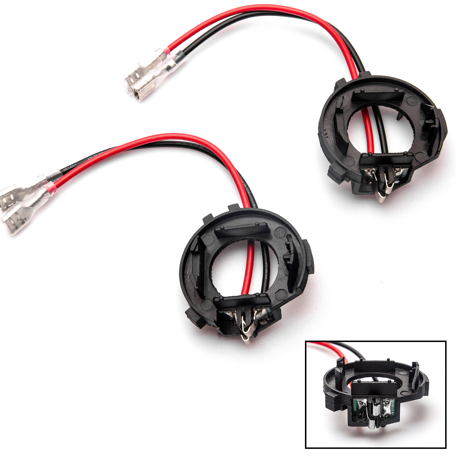 2X H7 HID Xenon Bulbs Holder Adapter Retainers Refit For VW MK7 Golf ...