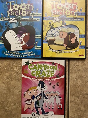 Classic Cartoon 3 DVD Lot Toon Factory, Cartoon Craze, Cartoon All ...