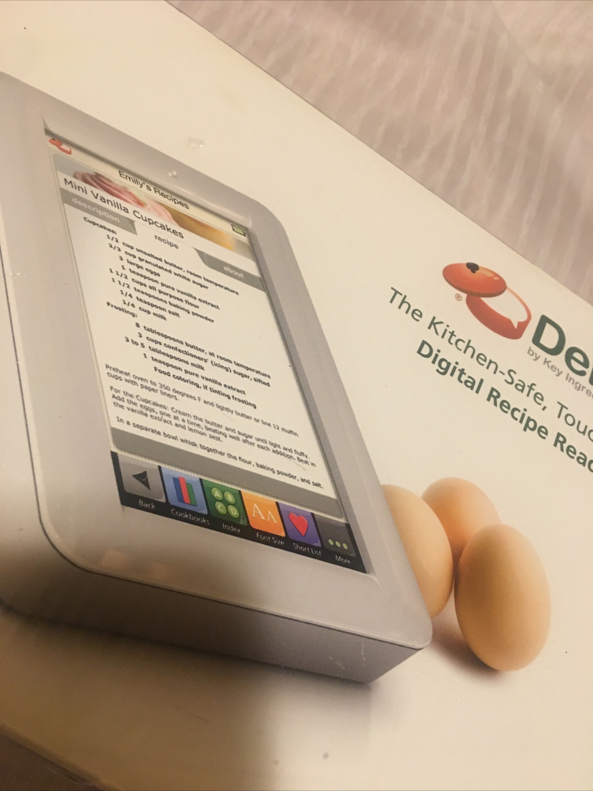 Demy Digital Recipe Reader Kitchen Safe 7" Touchscreen Device By Key ...