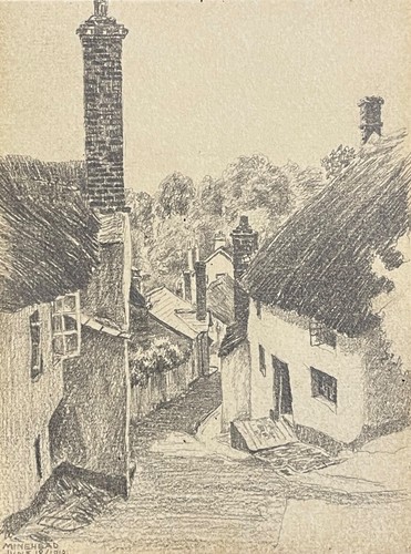 Minehead Somerset Drawing Original 1910 England UK | eBay