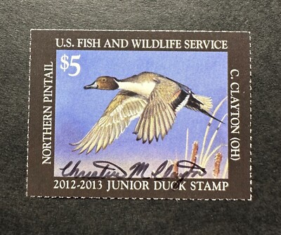 WTDstamps - #JDS20 2012 - US Junior Duck Stamp - Mint OG NH **ARTIST ...