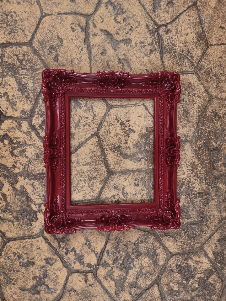 16x20 Burgundy Frame Baroque Fancy Photo Frame Ornate Picture Frame ...