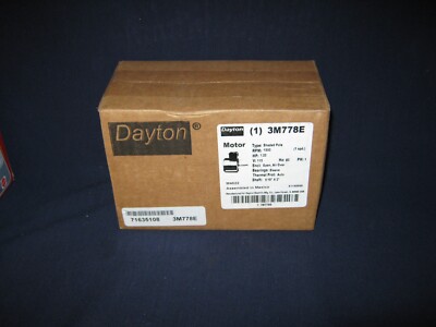 DAYTON HVAC 71635108 MOTOR 1/20 HP-115V-1550 RPM-#3M778E-FREE SHIP-BIN ...