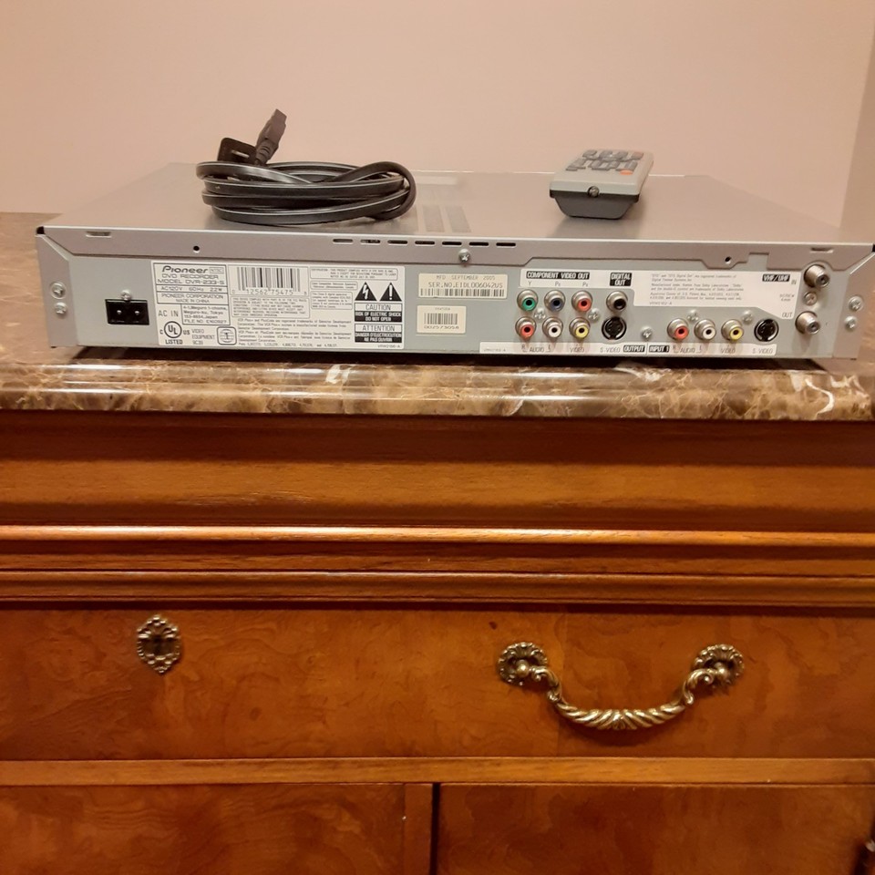 Pioneer recorder model# DVR-223 bundled with remote ,and power cord. | eBay