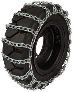 12X16.5 Skid Steer Tire Chains 8mm 2-Link Spacing Loader Bobcat ...