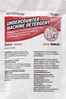 (200) Packets Ecolab Keystone Machine Dish Detergent 1.5oz 6100196 ...